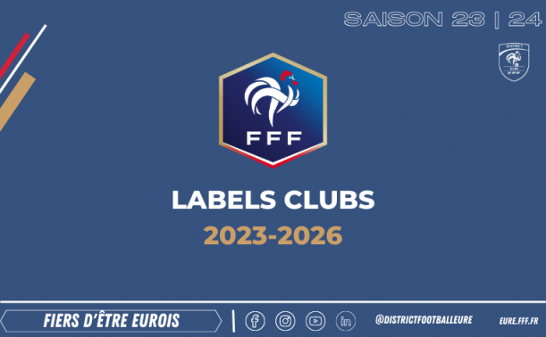 LABELS CLUBS – DISTRICT DE L'EURE DE FOOTBALL